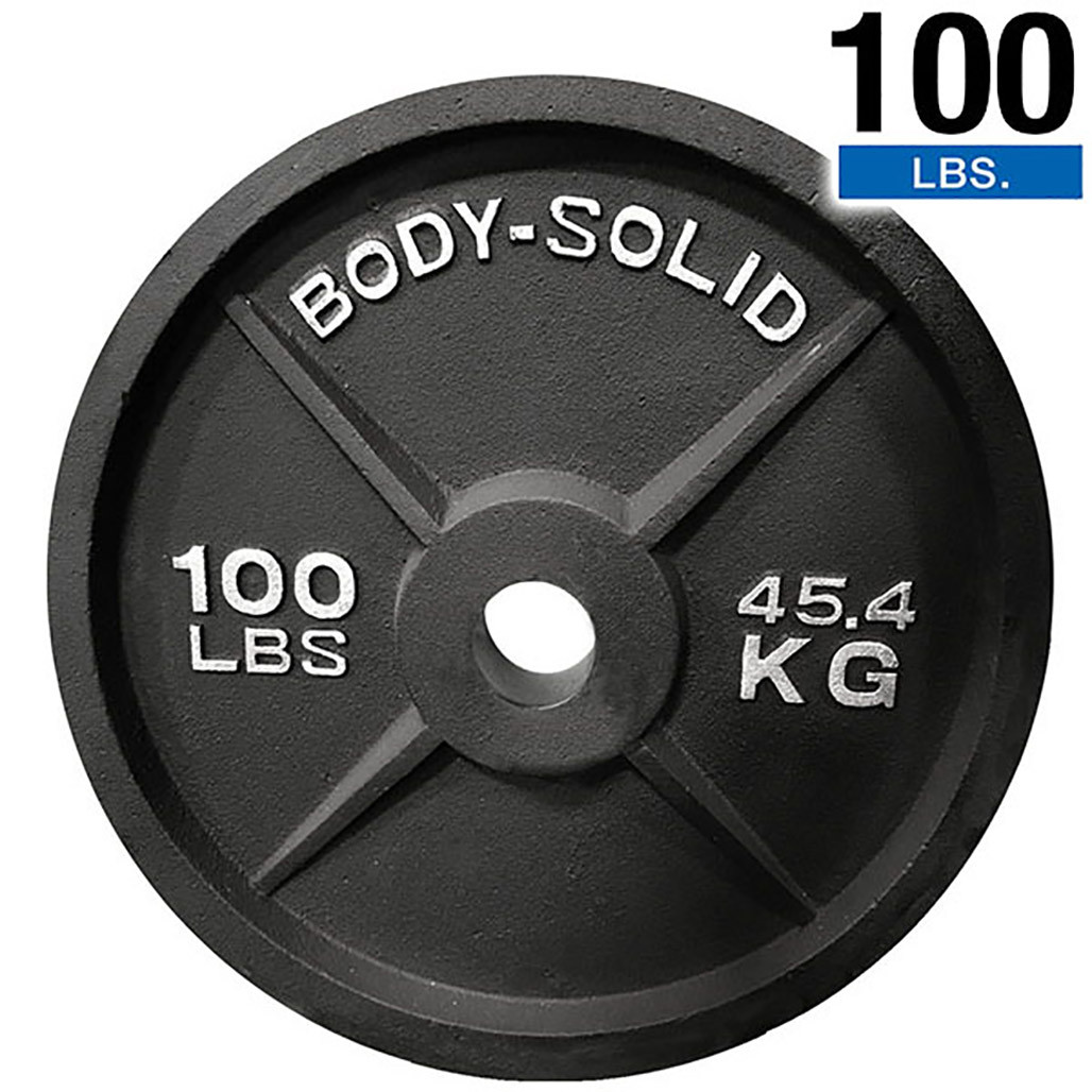 100 lb Single Cast Iron Plate Olympic Weight